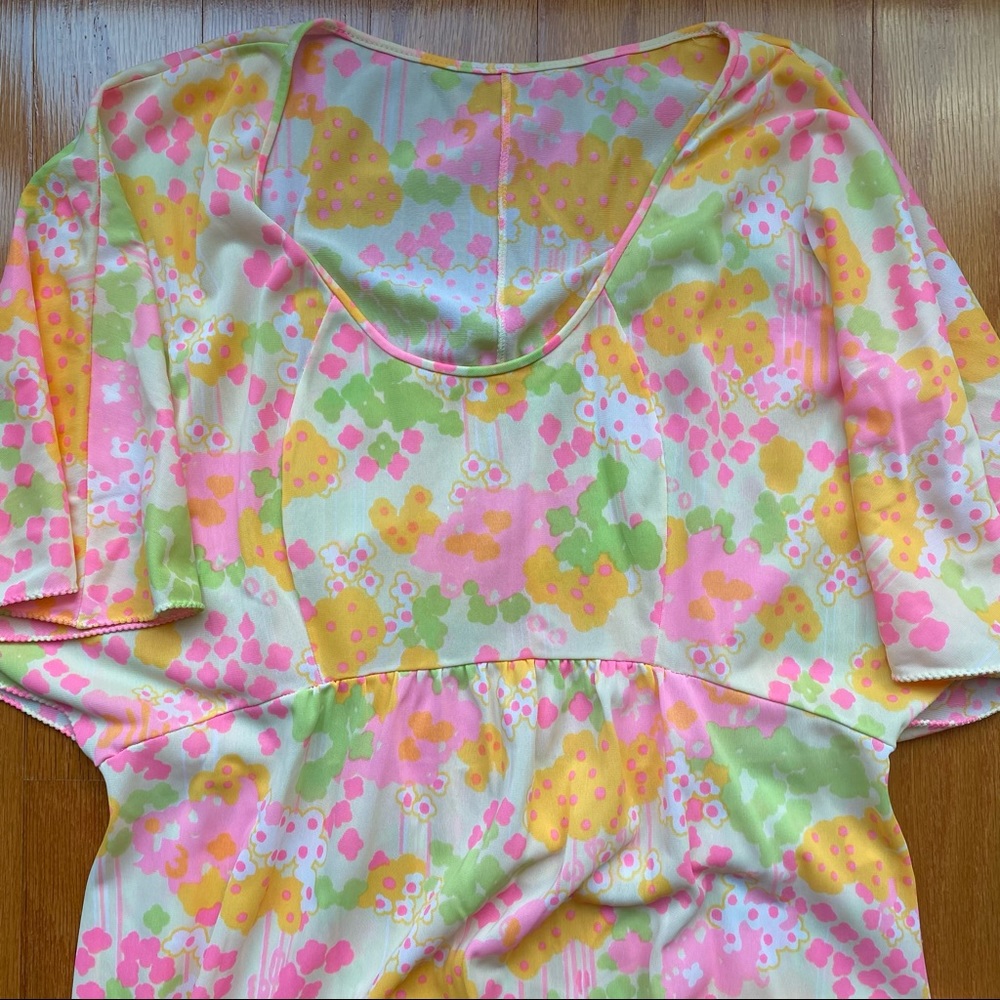 Mod Neon Bright ‘60’s Nightgown - Gem